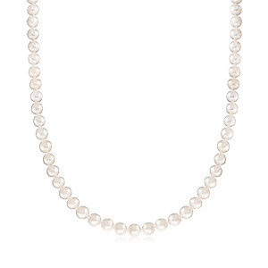 Ross-Simons 7-8mm Cultured Pearl Necklace With 14kt Yellow Gold. 18 inches