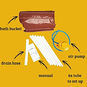 Foldable Portable Bathtub for Adults | Bath Tub for Shower Stall and Small Bathrooms 1ft 10in*2ft 5.5in (Height*Diameter) Cold Ice Bathtub for athletes | Japanese Soaking | Outdoor Pool