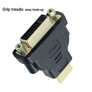 DTech DVI Female to HDMI Male Adapter Bi-Directional DVI-I 24+5 Port Converter