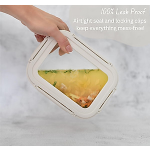 Practical Human 8-Piece Glass Meal Prep Set: Airtight Snap-Lock Lids for Easy Storage—Microwave, Oven, Freezer & Dishwasher Safe!