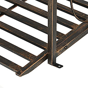 Outsunny 6' Metal Arch Backyard Garden Bridge, Safety Siderails, Arc Footbridge for Backyard Creek, Stream, Pond, Bronze