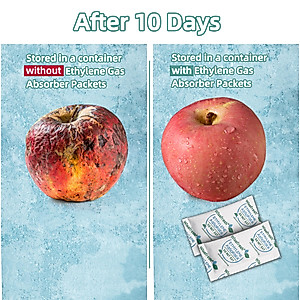 Wisesorb 20PCS 10 Gram Ethylene Gas Absorber Packet, Vegetable & Fruit Fresh Produce Protector, Food Freshness Extender, Fresh Fruit Preserver, Vegetable Saver