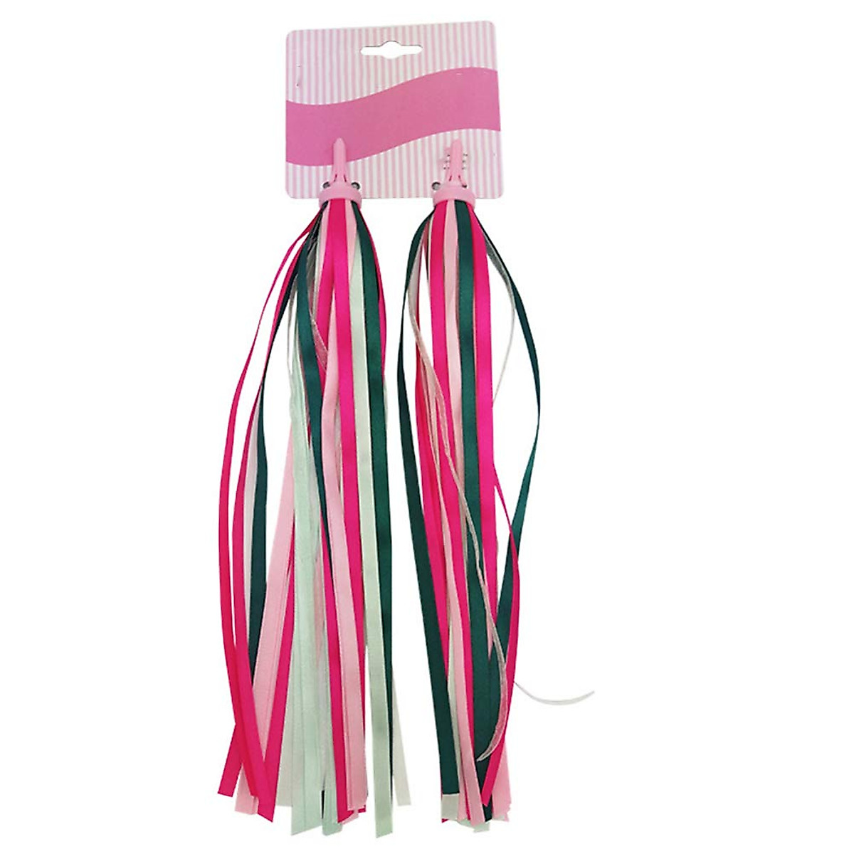 BESPORTBLE 2Pairs Bike Streamers Ribbons+ 1 Bicycle Bell Set Scooter Grips Tassels Bike Accessories for Kids Boys Girls(Random Color Tassels and Red Bell)