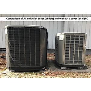 MESH Air Conditioner Cover: CUSTOM AC Cover designed to PROTECT coils from clogging - leaves, grass, cottonwood, dust and debris