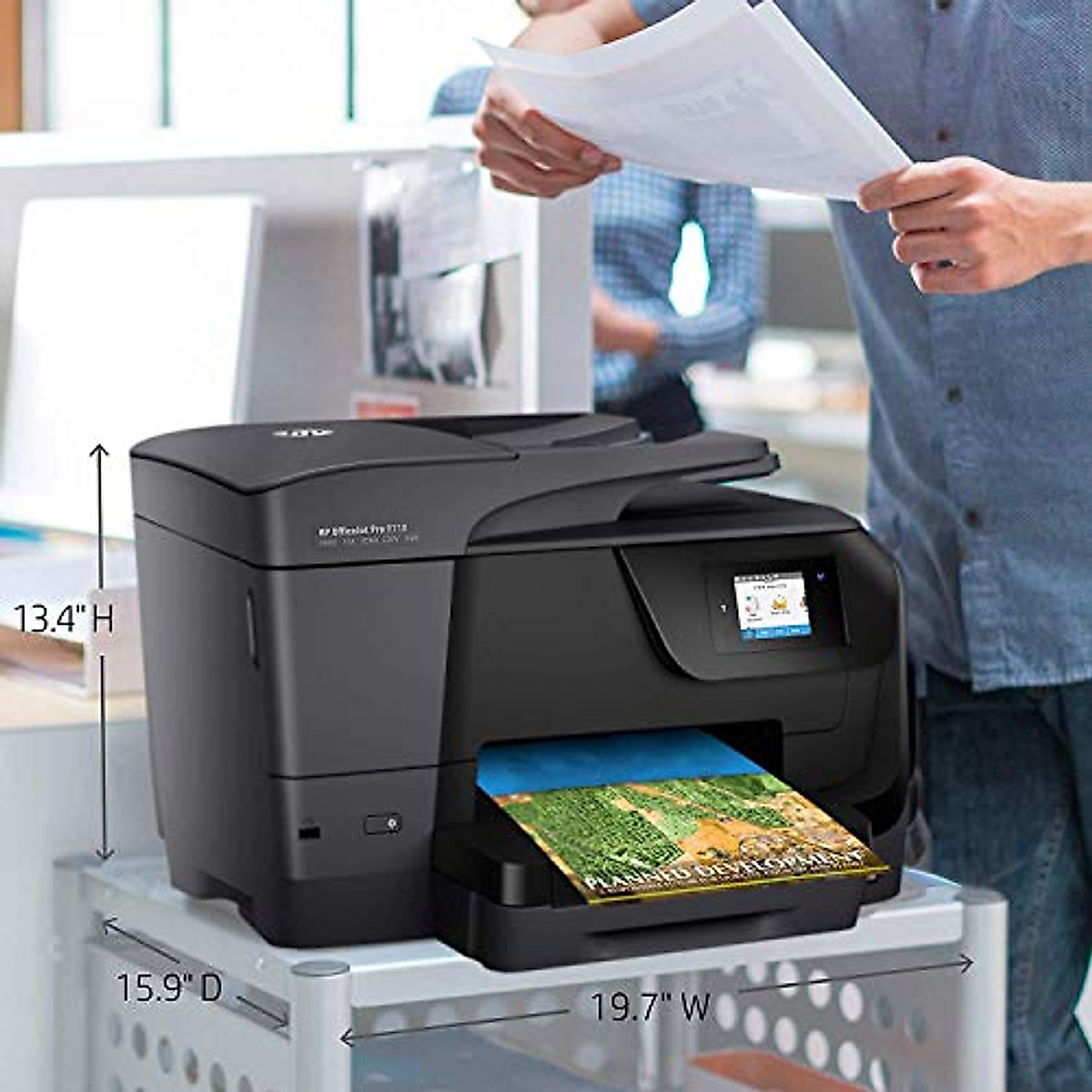 HP OfficeJet Pro 8710 All-in-One Wireless Printer, HP Instant Ink or Amazon Dash replenishment ready (M9L66A), Black