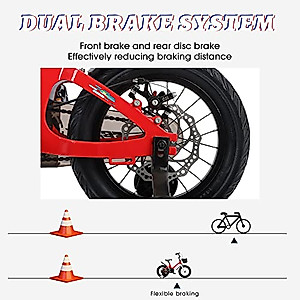 spacebaby Kids Bike 14 16 18 Inch Kids Bicycle for Boys Girl Ages 3-9 Years Old, Mg Alloys Bike with Training Wheels & Basket, bicicletas para niños