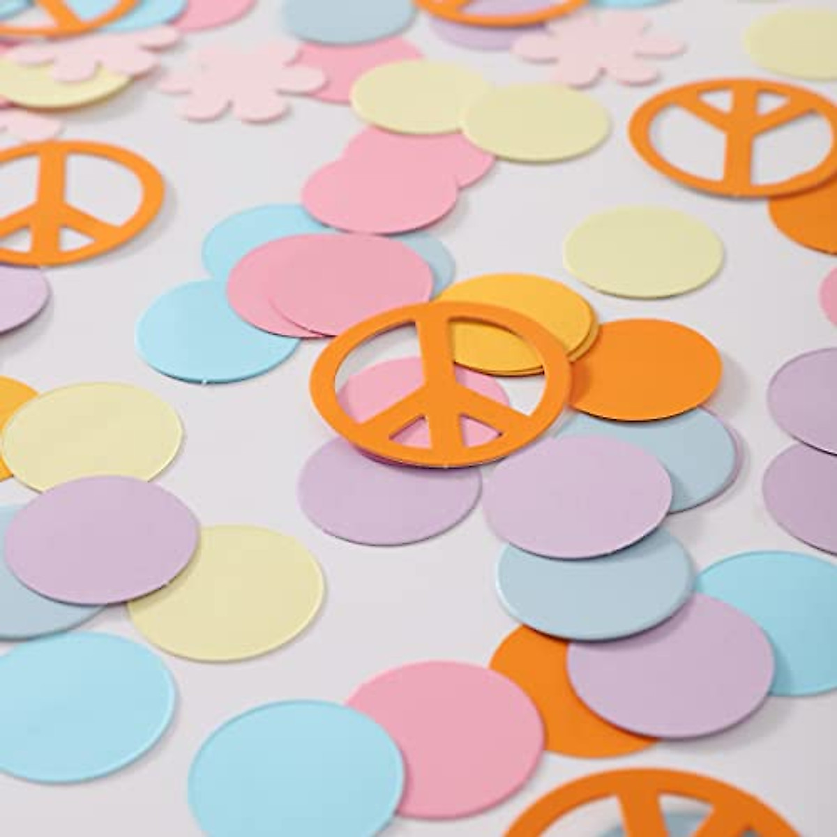 Groovy Flower Confetti For Birthday Party Decoration - One Groovy Baby Shower For Flower Child, Flower Power Theme Party Decor, Peace Love Party Onestock Confetti For 60’s 70’s, Hippie Boho First Birthday Scattered Decoration Supplies