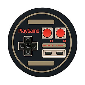 Retro Game Controller Classic Gamer Video Game Button Gaming PopSockets PopGrip: Swappable Grip for Phones & Tablets