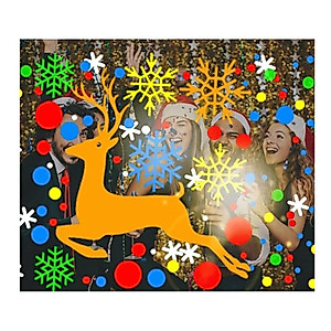 Lovedfgh Christmas Snowflake Lights 16 Patterns Christmas LED Snowflake Projector Light, Projection Outdoor Light Home Garden Party Decor Party Garden Decorations 11.1