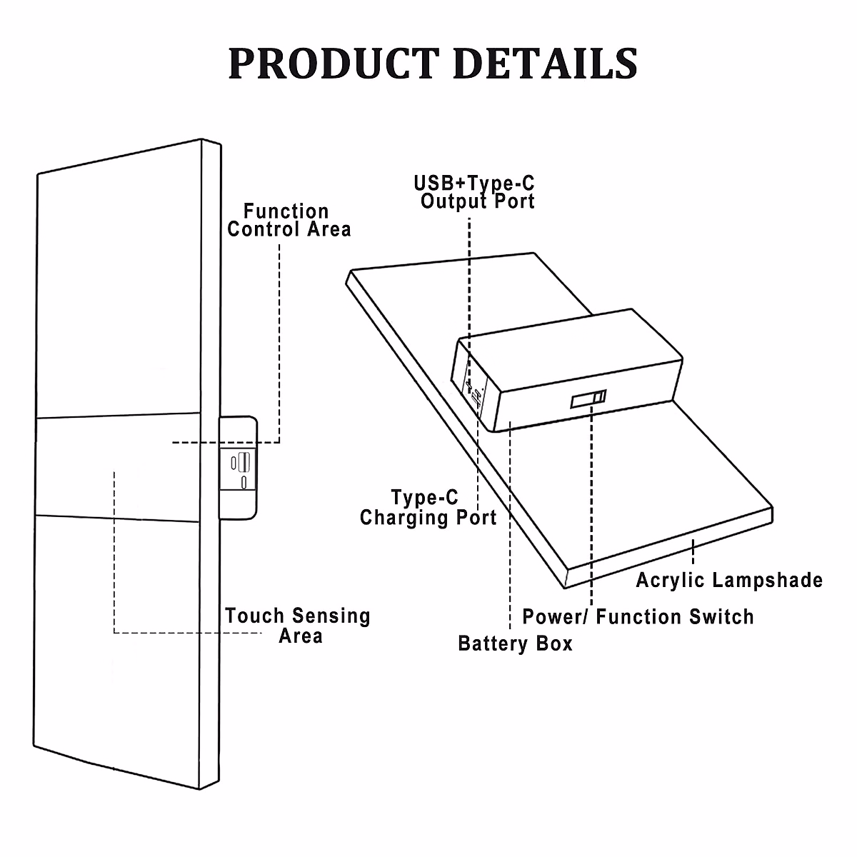 ANKBOY LED Wall Sconces Set of Two Battery Operated with Switch, Cordless Magnetic Wall Lamp Rechargeable USB Bedside Wall Light Fixtures for Bedroom, 3 Brightness Adjustable, Cool White 6000K