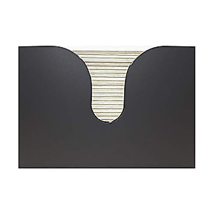 Essentially Yours Acrylic Folded Paper Towel Holder - Wall Mounted or Freestanding | Dispenser for Multifold, Trifold, and C Fold Napkins (Black)