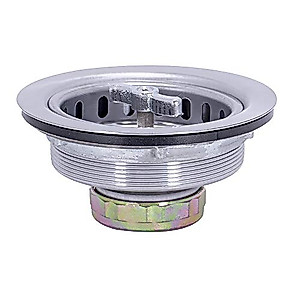 EZ-Flo Kitchen Sink Strainer with Die-Cast Slip Joint Nut, Spin and Seal, 3-1/2 Inch to 4 Inch Opening, Stainless Steel, 30009