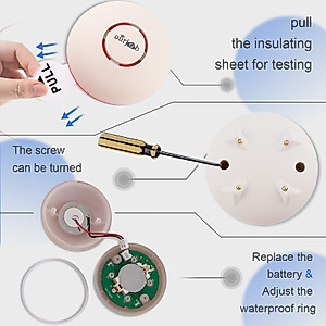 Water Leak Detector -Ourjob Water Alarm Surveillance Systems Water Detectors for Home Security, Kitchen，Bathroom, Basement (3 Pack)