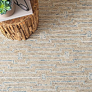 SAFAVIEH Micro-Loop Collection 4' x 6' Light Grey/Ivory MLP178F Handmade Premium Wool Area Rug