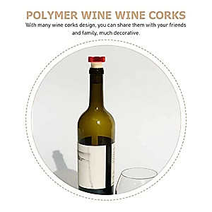 Luxshiny Blantons Bourbon Stopper Display Wooden Wine Bottle Stopper 6pcs T Shaped Wine Cork Reusable Red Wine Corks Macromolecule Sealing Plug Bottle Cap for Wine Storage Cork Holder