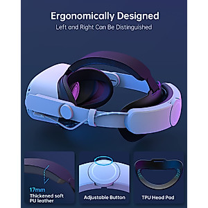ToyBag Head Strap with 6000mAh Battery Compatible with Oculus Quest 2, Adjustable Elite Head Strap for Enhanced Support and Extending Game time in VR