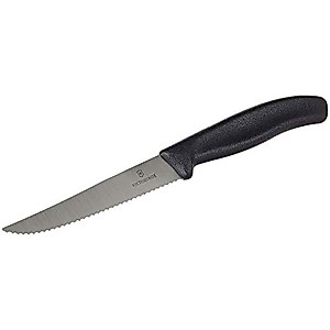 Victorinox Swiss Classic 4.3-inch Wavy Edge Steak Knife, Black