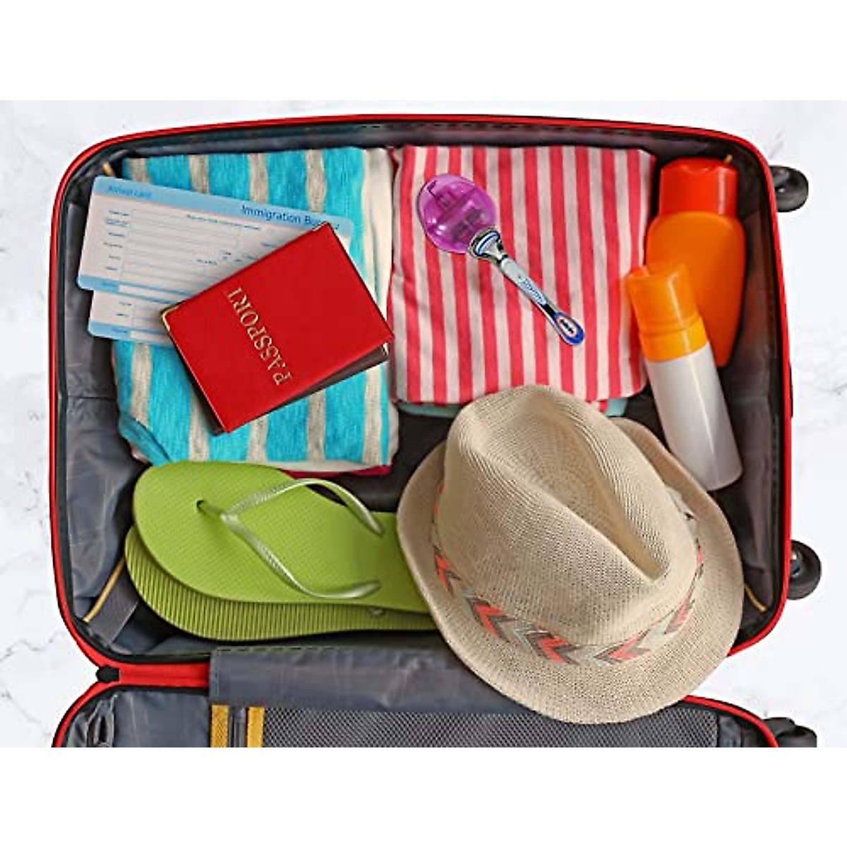 Men and Women Safety Razor Holder - Clip-On Cover Anti-Rust Blade Razor Protector Travel Size (4 Pk White, Black, Pink, Blue)