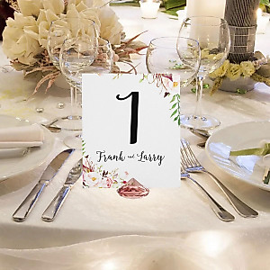 AiFanS Diamond Place Card Holders, Rose Gold Table Number Holders (12Pcs) - Elegant Acrylic Crystal-Like Design for Weddings and Events