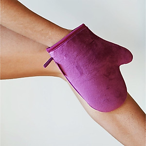 Mine Self Tanning Mitt | Bronze On - Sunless Tanner Applicator Glove with Thumb, Streak-Free, Velvety Soft, Washable, Reusable, Face & Body, Great for Foam, Mousse, Gradual Lotion, & Drops