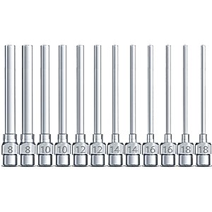 Dispensing Needle 1.97inch Stainless Steel Blunt Tip Needle Set Luer Lock Luer Slip Adapter Tips 8Ga, 10Ga, 12Ga, 14Ga, 16Ga, 18Ga-12Pcs