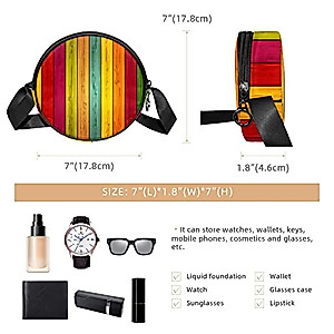 NigelMu Crossbody Bags for Women,retro colorful wood pattern,Travel Bag Purses and Handbags Shoulder Bag Messenger Bag