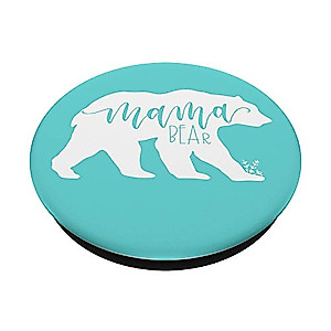 Mom Mother Mommy Mama Momma Mamma Teal White Black JLZ043 PopSockets Swappable PopGrip