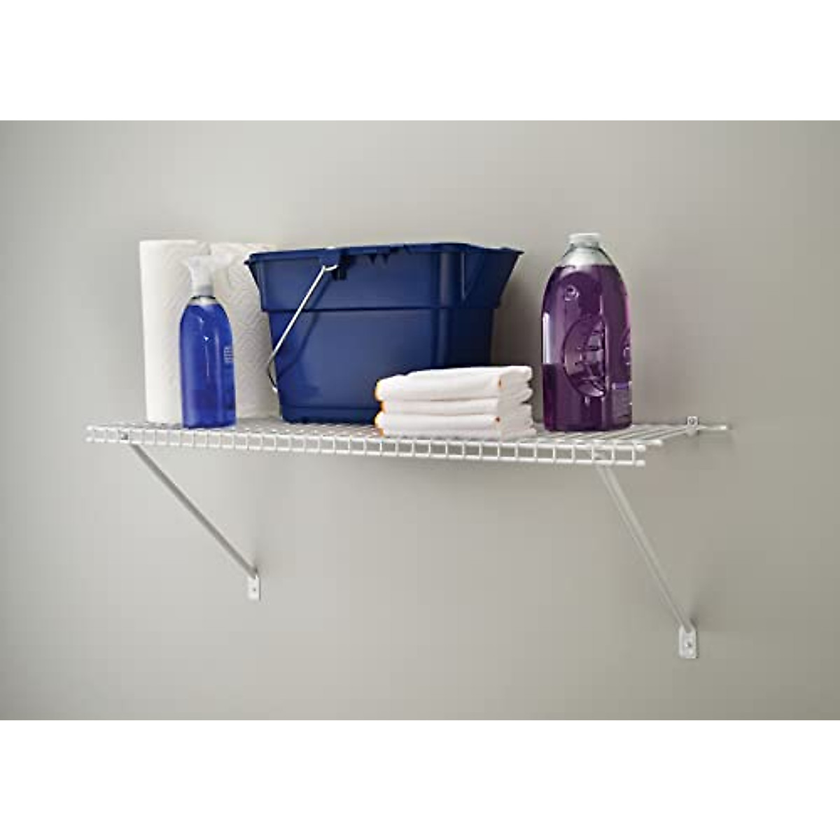 ClosetMaid Wire Shelf Kit with Hardware, 3 Ft. Wide, for Pantry, Closet, Laundry, Utility Storage, White Vinyl Finish