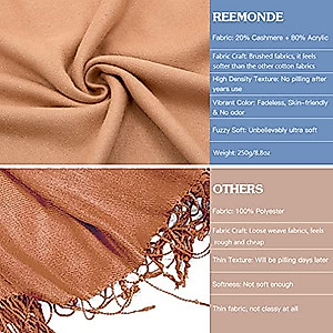 REEMONDE Womens Scarf Pashmina Shawls Wraps Stole for Evening Dress Wedding Bridal Bridesmaid Shawls