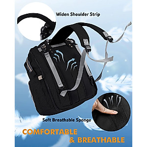 Xinsilu Diaper Bag Backpack Large Baby Diaper Bags for Boys & Girls with Changing Station, Changing Bags Baby Registry Search Waterproof Stylish Newborn Baby Essential Gifts Black…