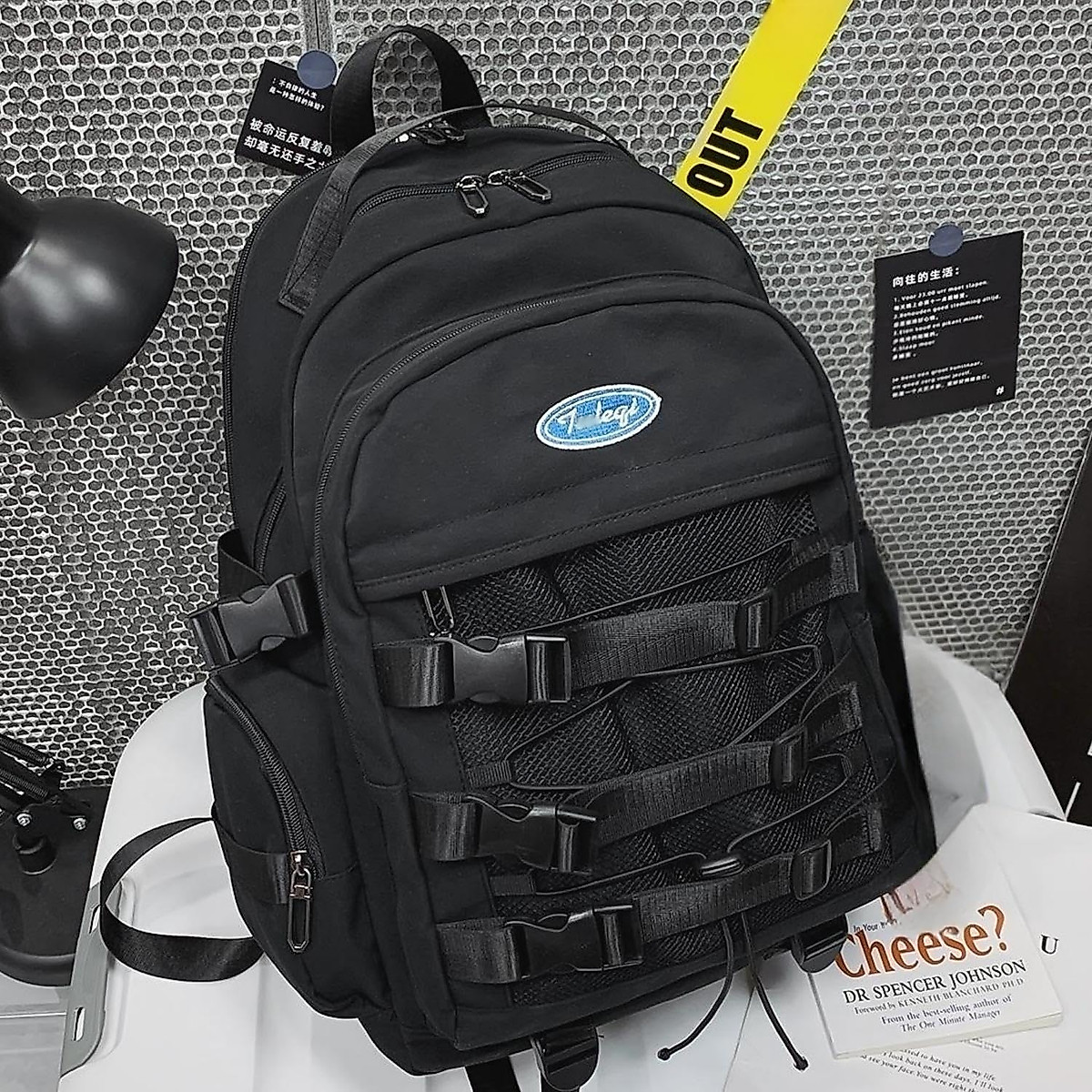 Leaper Water-resistant Laptop Backpacks Shoulder Backpack College Bag Travel Bag Satchel Black