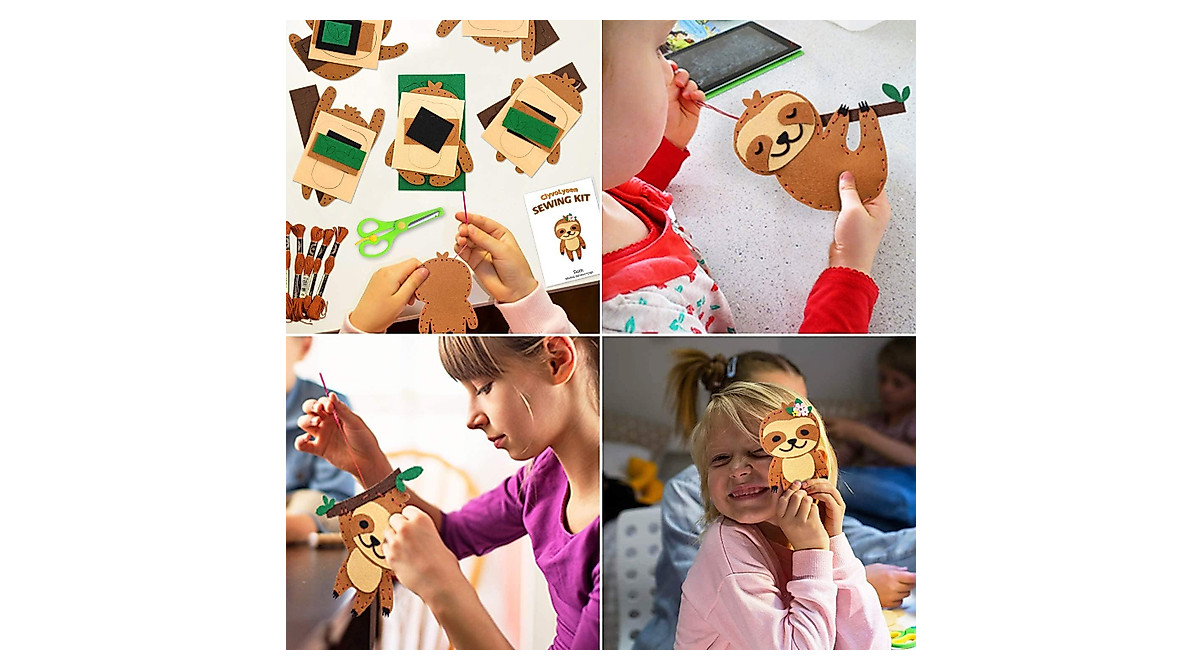 CiyvoLyeen Sloth Sewing Craft Kit for Kids Ages 8+ | Educational & Fun