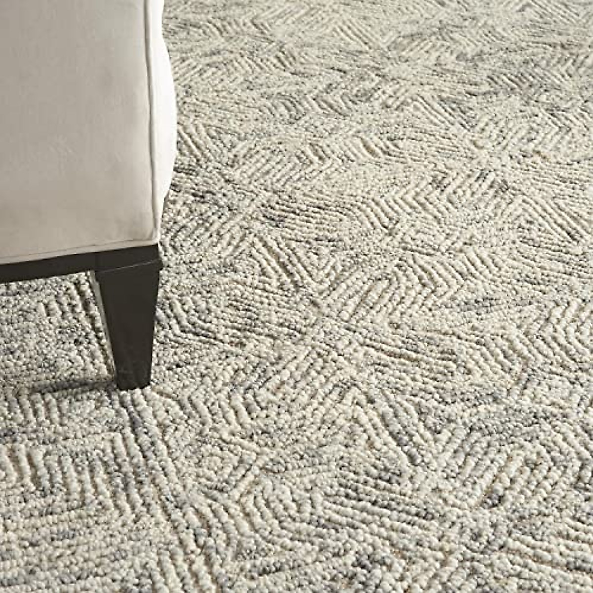 Nourison Vail Abstract Beige/Grey 8'3' x 11'6" Area -Rug, Easy -Cleaning, Non Shedding, Bed Room, Living Room, Dining Room, Kitchen (8x12)