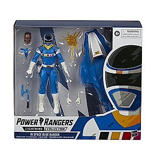 Power Rangers Lightning Collection in Space Blue Ranger & Galaxy Glider 6-Inch Premium Collectible Action Figure Toy, Multiple Accessories