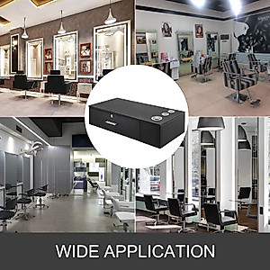 VEVOR Black Salon Wall Mount Styling Station Classic Locking Storage Beauty Salon Spa Equipment Barber Station