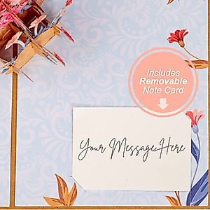 Frndly by Paper Love, 3D Floral Flamingo Pop Up Card, Gift for Birthday, Wedding, Anniversary, Mothers Day, Thank You, Get Well, All Occasion - Handcrafted 100% Recycled and Eco-Friendly, 8" x 6" Cover - Includes Envelope and Note Tag