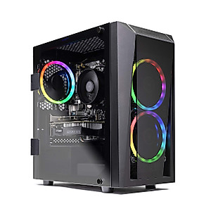 SkyTech Blaze II Gaming Computer PC Desktop – Ryzen 5 2600 6-Core 3.4 GHz, NVIDIA GeForce GTX 1660 Super 6G, 500G SSD, 16GB DDR4 3000MHz, RGB, AC WiFi, Windows 10 Home 64-bit