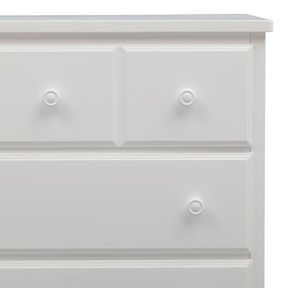 Delta Children 3 Drawer Dresser with Interlocking Drawers, Bianca White
