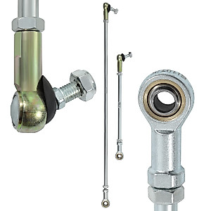 DIY Tie Rods & Ends for Yerf Dog Go Kart Short & Long Tie Rod Set w/Ends Replacement 3/8-24 (Update:Short - 13.38'', Long - 24.41")