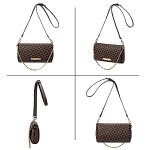 CHENFANS Women's Crossbody Bags Fashion Chain Bags Classic Casual Clutches Envelope Shoulder Bags PU Women's Messenger Bags (White)