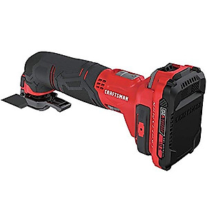 CRAFTSMAN V20 Cordless Multi-Tool, Oscillating Tool Kit, 16 Piece Kit with Blades, Sand Paper, Battery and Charger Included (CMCE500D1)