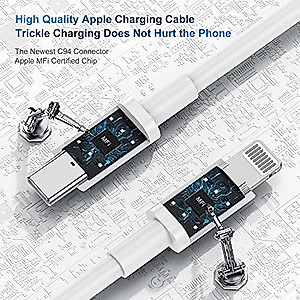 3Pack 10Ft USB C to Lightning Cable Long,[Apple MFi Certified] iPhone 14 13 Fast Charger 10ft for iPhone 14 Pro Max/13 mini/12/11 Pro/iPad/AirPod,Type C Port Support Quick iPhone Charging Cord 10 Foot