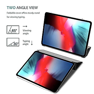 ProCase Smart Case for iPad Pro 12.9" 2018 3rd Gen, Slim Lightweight Trifold Stand Smart Cover with Translucent Frosted Back Protective Case for iPad Pro 12.9 Inch 3rd Gen 2018 Release –Black