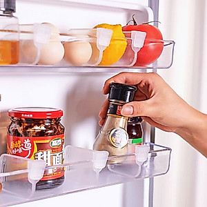 20PCS Fridge Drawer Divider，Fridge Organizer Bins，Refrigerator Drawer Organizer，Storage Baskets Space Allocator,Drawer Adjustable Separators，,Plastic Storage Container Bottle Can Divider Combination