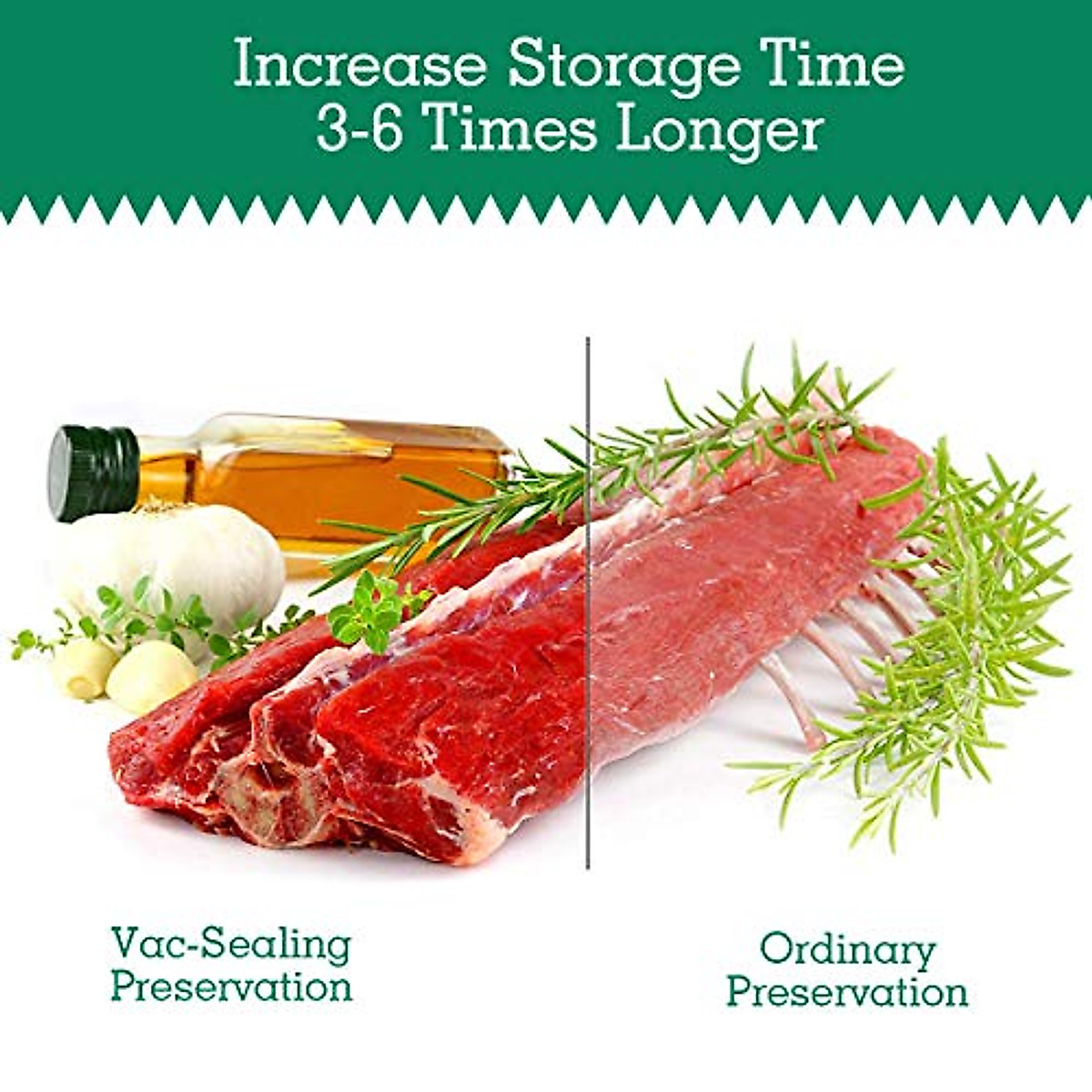 ULTTY Vacuum Sealer Bags for Food Saver - Suitable all Popular Vacuum Sealers, 100% BPA-Free | 2 Vacuum Sealer Rolls 8 inch X 20ft & 11 inch X 20ft