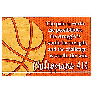 Basketball Orange 3 x 2 Cardstock Keepsake Itty Bitty Bookmarks Pack of 24