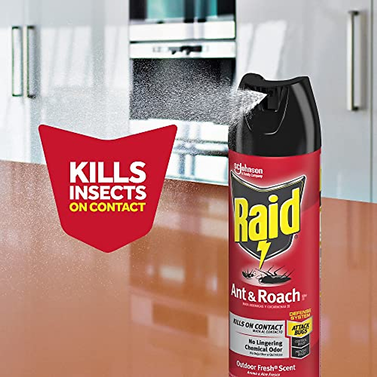 Raid Ant & Roach Killer Defense System, Outdoor Fresh Scent 17.5 Ounce (Pack of 12)