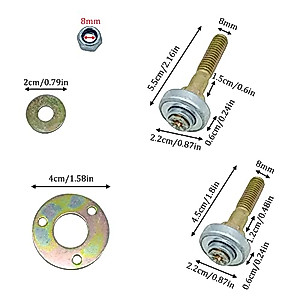 LJZP 4 PCS Furniture Rocking Chair Bearing Connecting Piece Rocking Chair Bearing Screws Bolts Kits Furniture Connecting Accessories (45,55 mm)