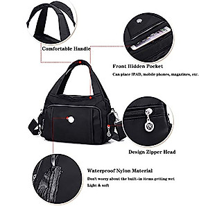 MINTEGRA Crossbody Bag for Women Waterproof Handbag Multi-Pocket Nylon Travel Shoulder Purse
