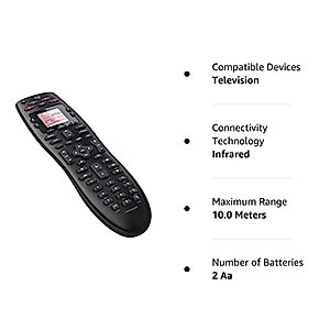 Logitech Harmony 665 Advanced Remote Control, Universal Entertainment Remote, Replaces up to 10 remotes with Guided Online Set-up and Interactive Help (Renewed)
